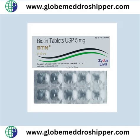 Btn 5 Mg Tablets At ₹ 84box Vitamin B7 Tablet In Nagpur Id