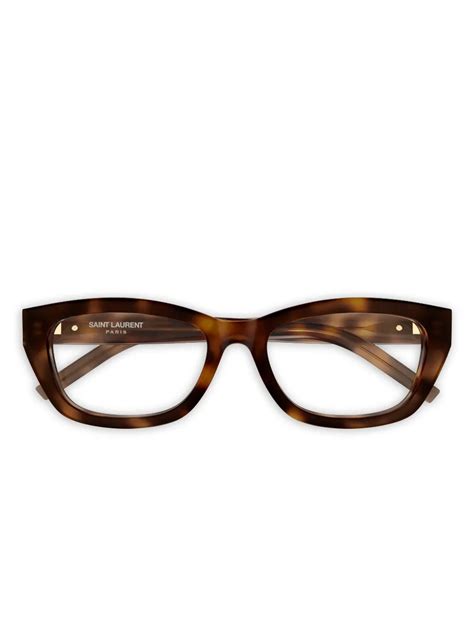 Saint Laurent Eyewear Cat Eye Glasses Brown Farfetch