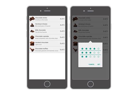 the ui and ux of rating content on mobile mobiscroll blog design