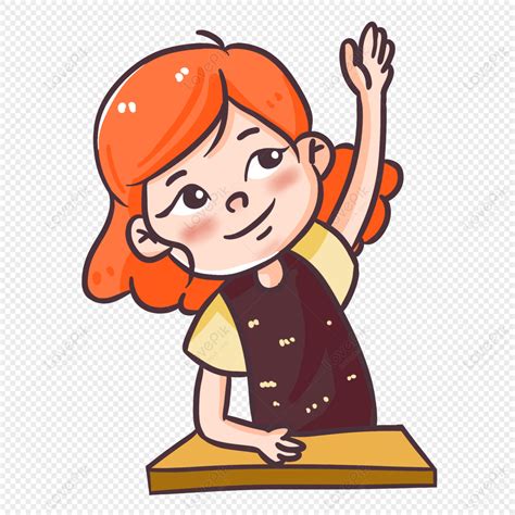 Clip Art Girl Raising Hand At Leroy Gonzales Blog
