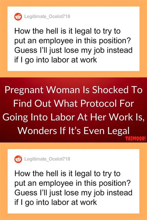 Pregnant Woman Is Shocked To Find Out What Protocol For Going Into