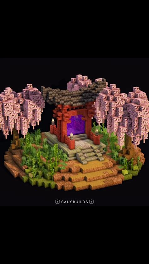 Saus On Instagram ⛩️ A Torii Gate Nether Portal ⛩️ • • • • • • • • • • • • • • • • Follow
