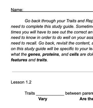 Amplify Traits And Reproduction Study Guide And Practice Test Questions