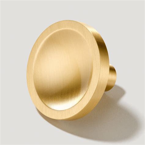 Brass Round Disc Cabinet Knob Circular Brass Cabinet Knobs Plank