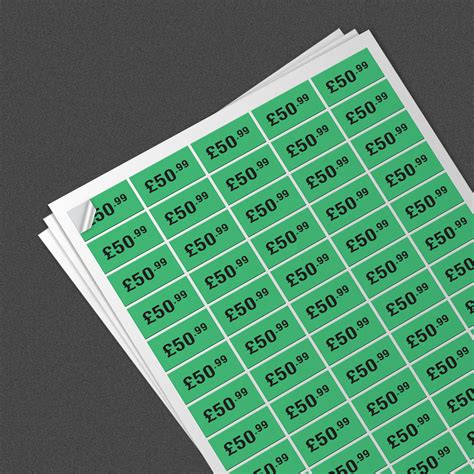 65 Rectangle Stickers A4 Sheet Print Britannia