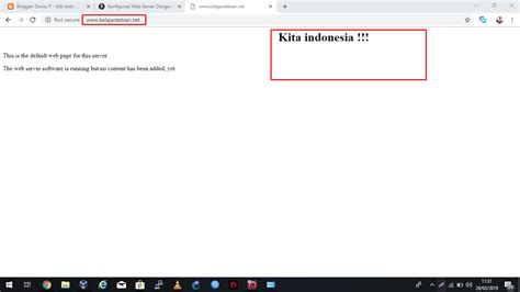konfigurasi web server apache linux debian via virtualbox dunia it