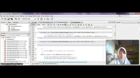 membuat notepad menggunakan java pada netbeans part 4 4 4 youtube