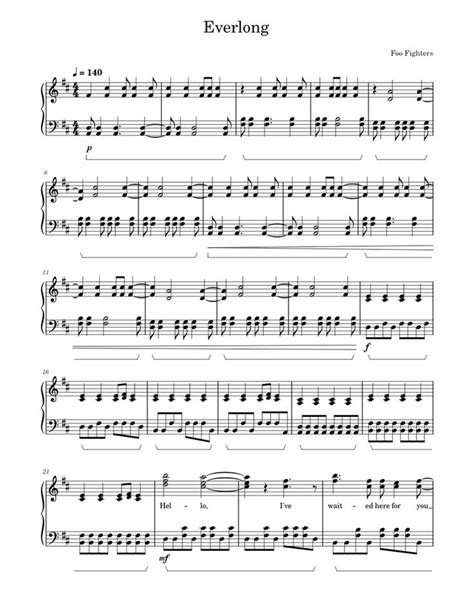 Learn To Play Everlong On Piano