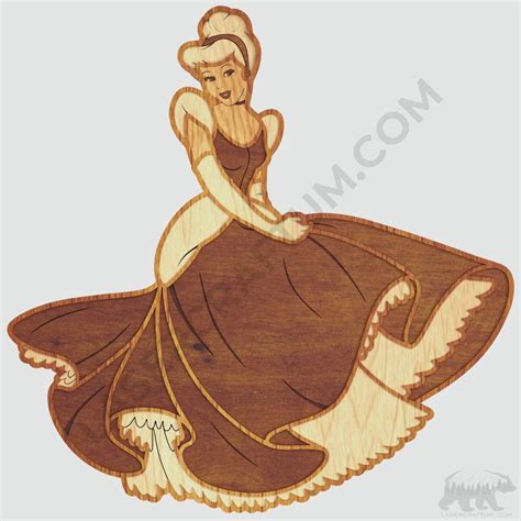 Cinderella Layered Design For Cutting Lasercraftum