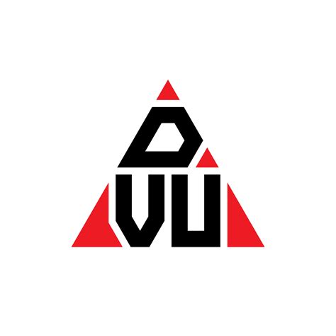 Dvu Triangle Letter Logo Design With Triangle Shape Dvu Triangle Logo Design Monogram Dvu