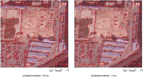 Segmented Objects At Different Spatial Resolutions With Parameter 50 Download Scientific