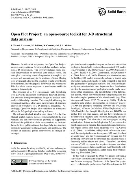 Pdf Open Plot Project An Open Source Toolkit For 3 D Structural Data Analysis