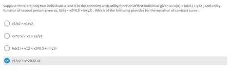 solved suppose there are only two individuals a and b in the