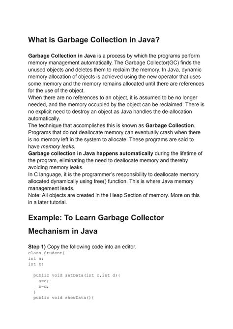 What Is Garbage Collection In Java At Amber Owen Blog