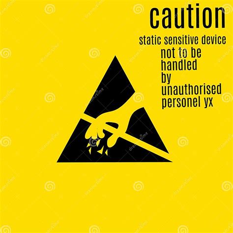Illustration Of Caution Electrostatic Sensitive Device Esd Symbol Sign Stock Illustration