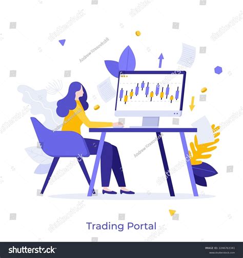 Analyst Working On Laptop Computer Diagram Stock Vector Royalty Free