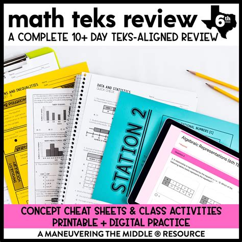 6th Grade Math Review And Test Prep Unit Teks Worksheets Library