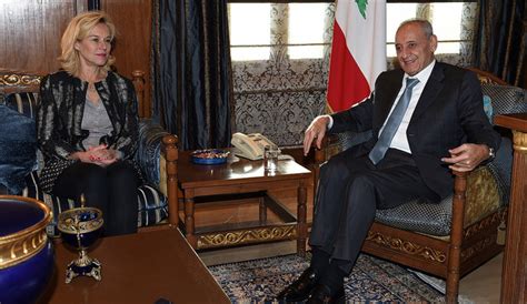 Un Special Coordinator Sigrid Kaag Meets Lebanon Parliament Speaker