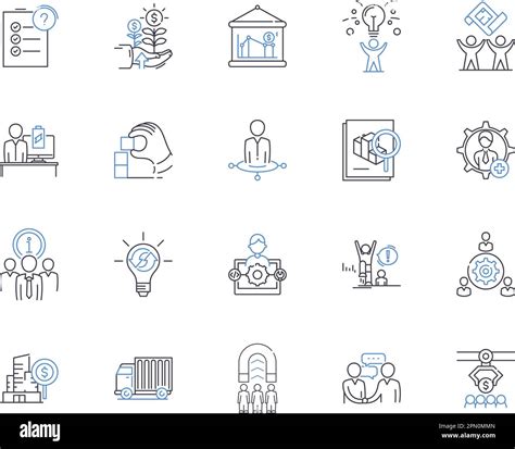 Production Business Outline Icons Collection Manufacturing Processing Manufacture Production