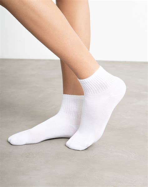 Medias Cortas Blancas Para Mujeres Comodidad Y Estilo Deportivo Galax
