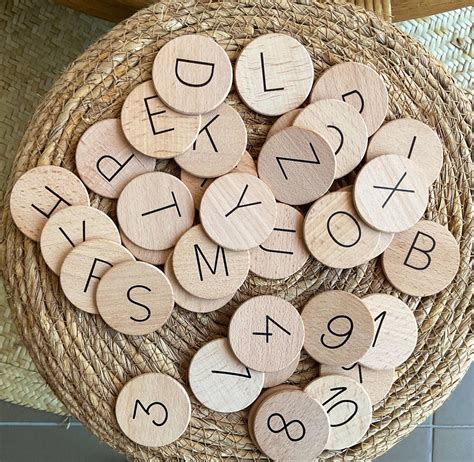 Wooden Alphabet And Numbers Set Playskillstoys