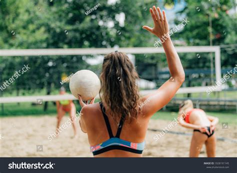 Young Adults Beach Volleyball Over 6760 Royalty Free Licensable Stock