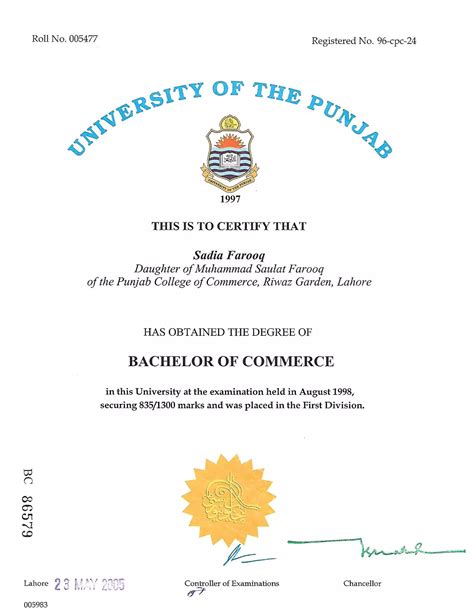Original Bcomm Degree Pdf