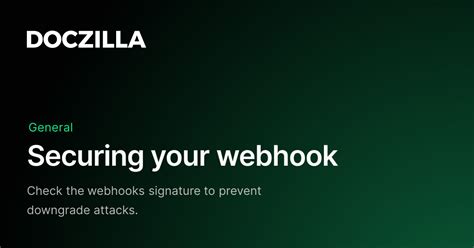 Securing Your Webhook Doczilla