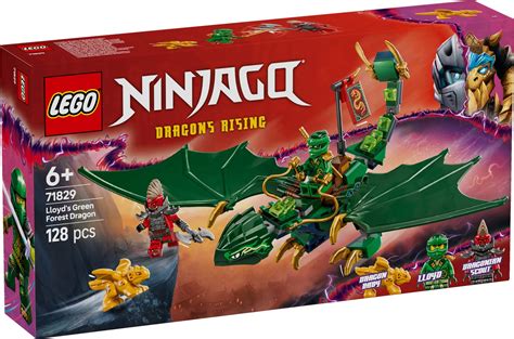 Lego 71829 Ninjago Lloyds Green Forest Dragon Building Toy Set 128