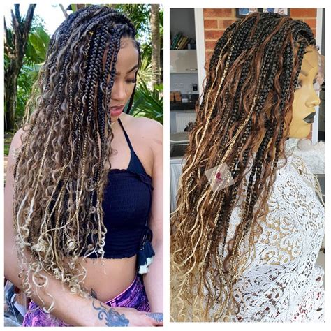 Boho Short Braided Wigs Bohemiean Curlsbob Braidsbraided Wigs For
