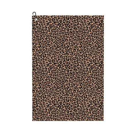 Logiee Brown Leopard Print Golf Towels16 X 24 Portable Golf Towel