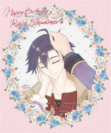 Safebooru 1boy Ahoge Black Hair Closed Eyes Curtained Hair Dated