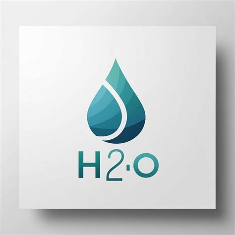 H2o Logo Concept Simple Vector Illustration Premium Ai Generated Image