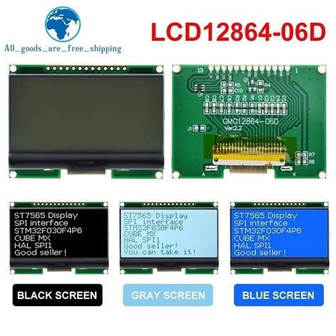 Tzt Lcd12864 12864 06d 12864 Lcd Module Cog With Chinese Font Dot Matrix Screen Spi