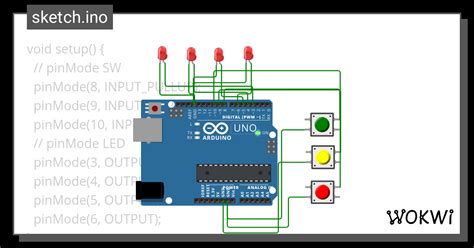 027 ปุ่ม Auno Wokwi Esp32 Stm32 Arduino Simulator
