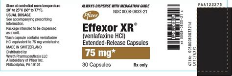 Effexor Xr Package Insert Prescribing Information Moa