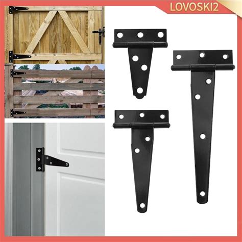 Lovoski2 6pcs Heavy Duty T Hinge Tee Hinge T Strap Hinge Shed