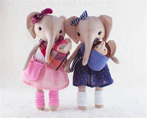 Elephant Rag Doll Sewing Pattern Pdf Diy Video Tutorial To Etsy