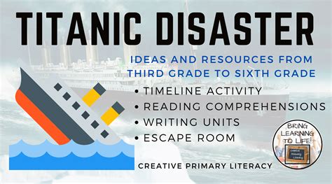 Bringing History To Life Engaging Titanic Lessons For 3rd 6th Grade Creative Primary Literacy