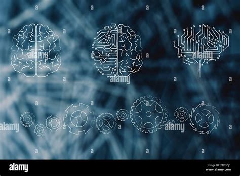 Artificial Intelligence And Deep Learning From Human Brain To Microchip Brain With Gearwheel