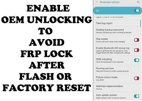 enable oem unlocking unlock bootloader tutorials