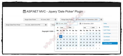 Aspnet Mvc Jquery Date Picker Plugin
