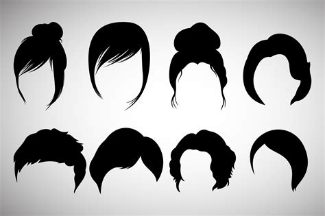 Set Of Womens Hair Vector Graphic By Ghagra · Creative Fabrica