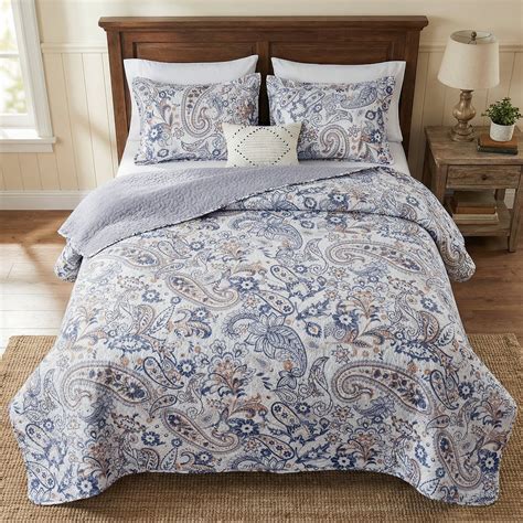Gogreen Luxury Printed Quilt Set Queen Size Lightweight Comforter Set