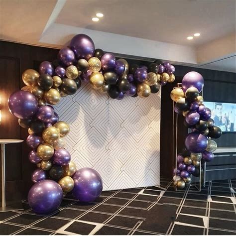 Metallic Purple And Gold Balloon Arch Kit
