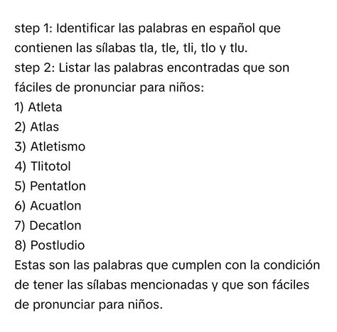 Solved Palabras Con Tla Tle Tli Tlo Tlu Faciles Para NiÑos Others