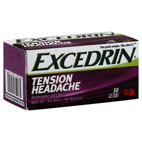 Excedrin Pain Relieverpain Reliever Aid Geltabs 50 Ct Delivery Or