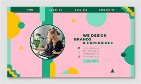 webdesign landingpage vorlage kostenlose vektor