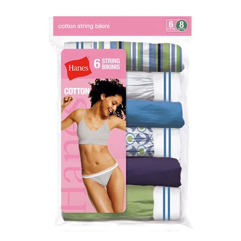 Hanes Womens 6 Pack String Bikini