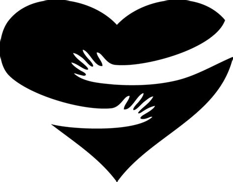 Corazón Con Brazos Abrazando Icono Amor Pasión Y Romántico Abrazo Clipart 47855088 Vector En